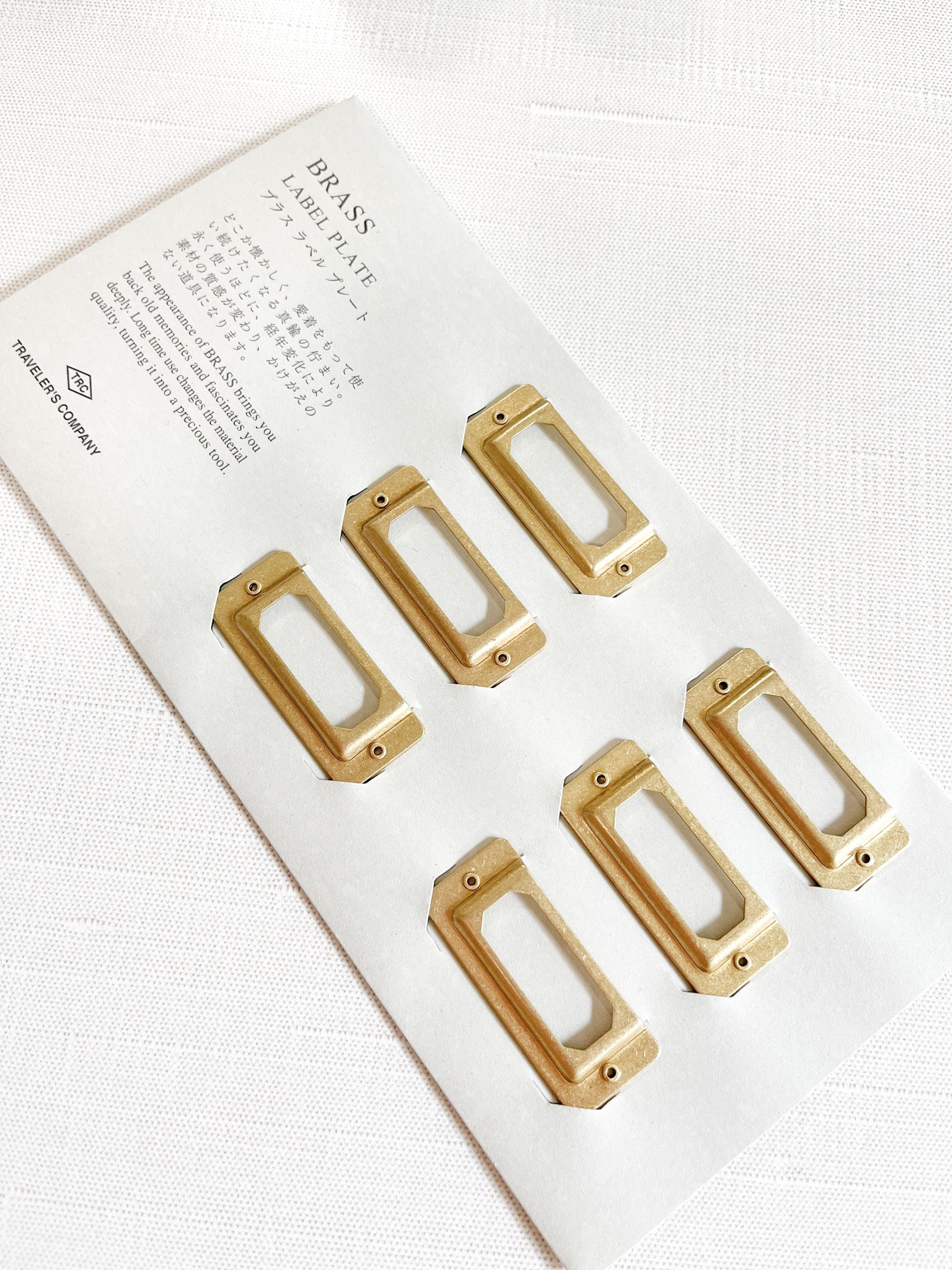 TRAVELER'S COMPANY | Brass Label Plate – KuboandLucy Stationery Co