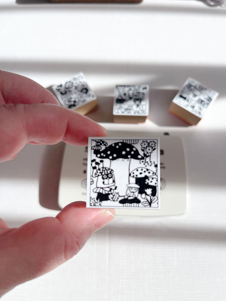 Yumi Kitagishi | Mushroom Stamp | tsuna-02 – KuboandLucy Stationery Co