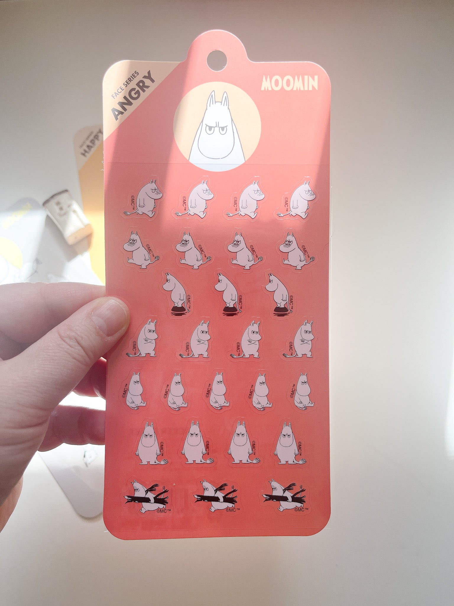 World Craft | Moomin Face Series Sticker Sheet | Angry | MOF-SS-301 ...