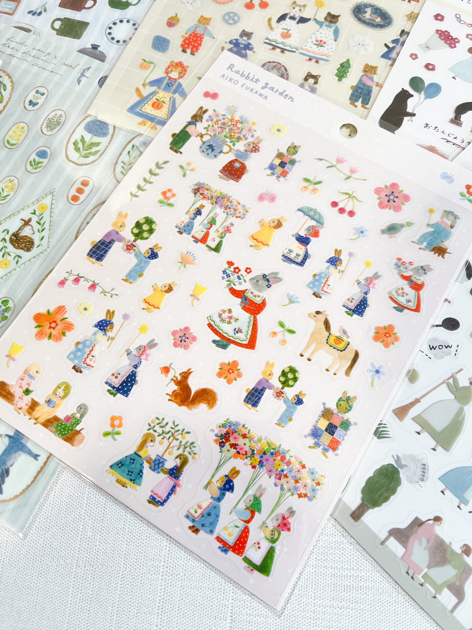 AIKO FUKAWA | Rabbit Garden Sticker Sheet | 22-876 – KuboandLucy ...